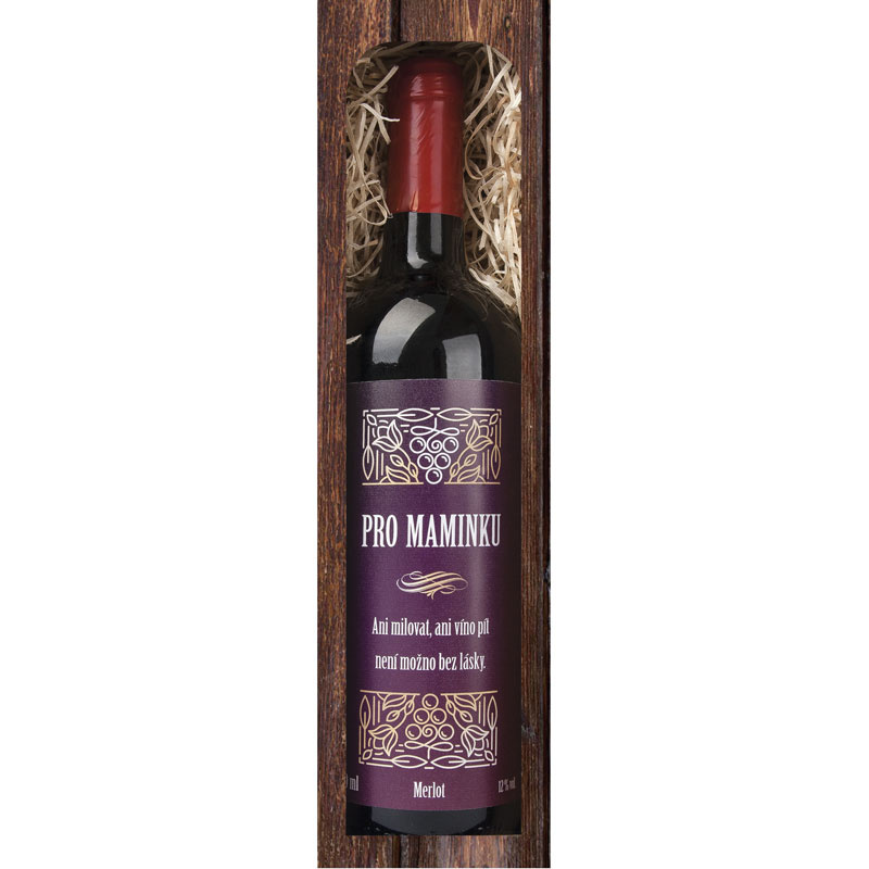 Červené víno Merlot - Pro maminku