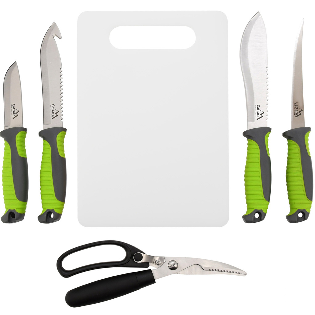 Luxusní sada grilovacích nožů s prkýnkem