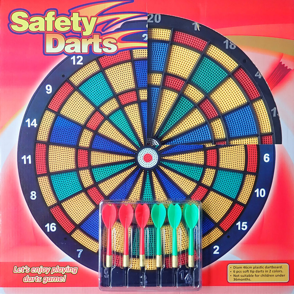 Terč dírkovaný umělohmotný se šipkami 45 cm