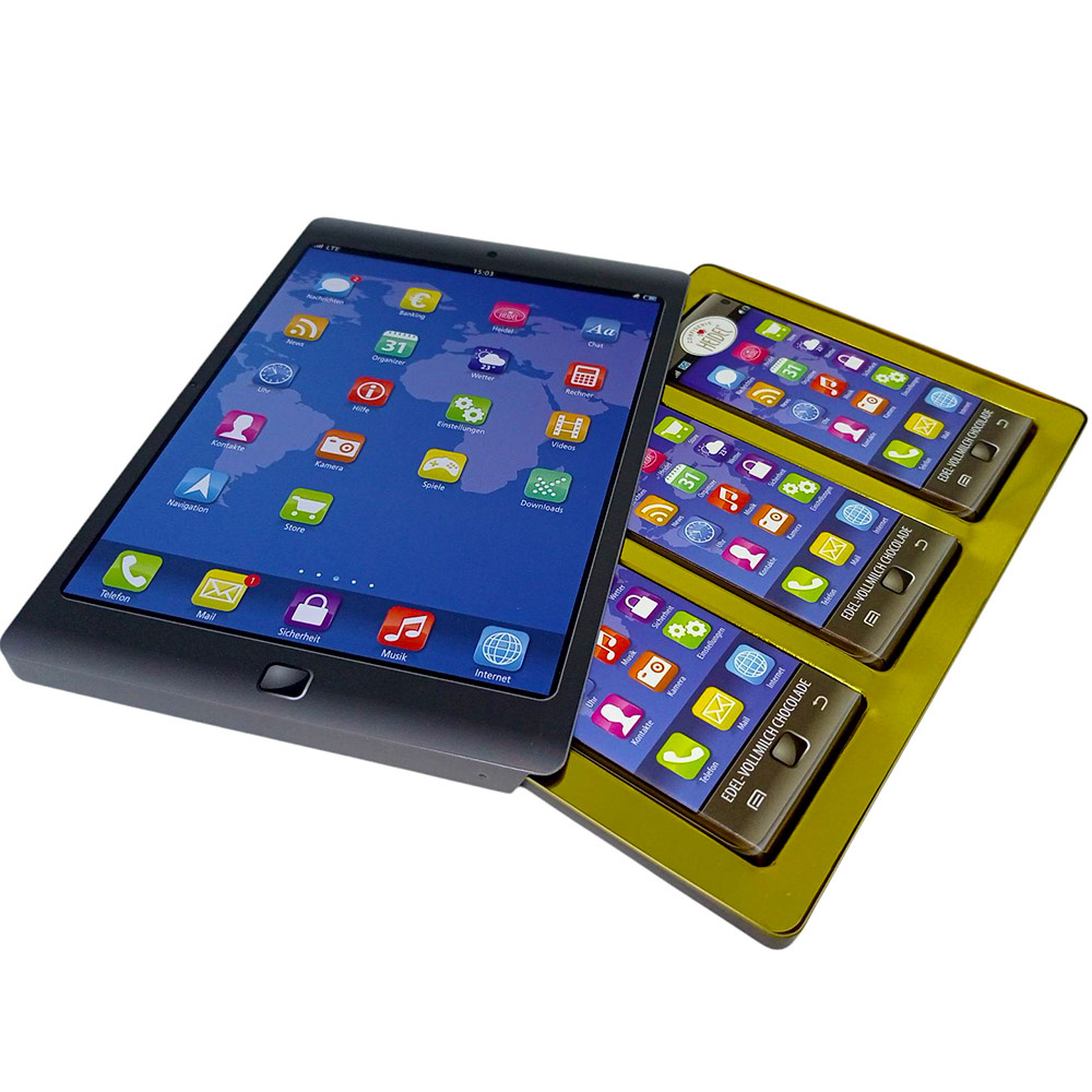 Čokoládový tablet v plechové krabičce